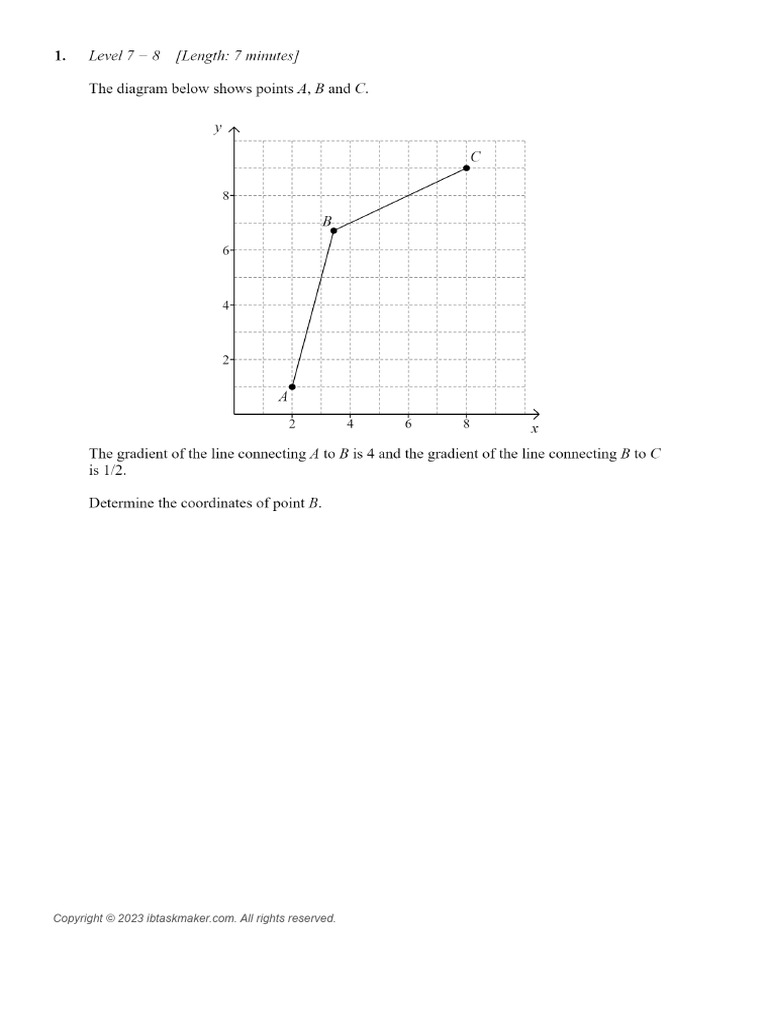 Coordinate Geometry Practice Worksheets | PDF