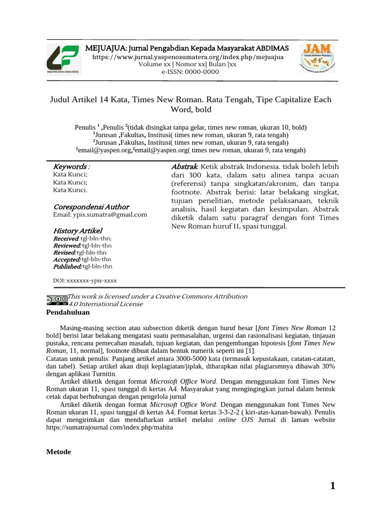 TEMPLATE Mejuajua - Abdimas | PDF