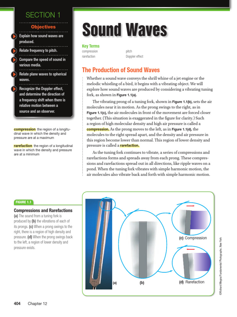Physics 2012ed Ch12 - Sound | PDF | Sound | Waves