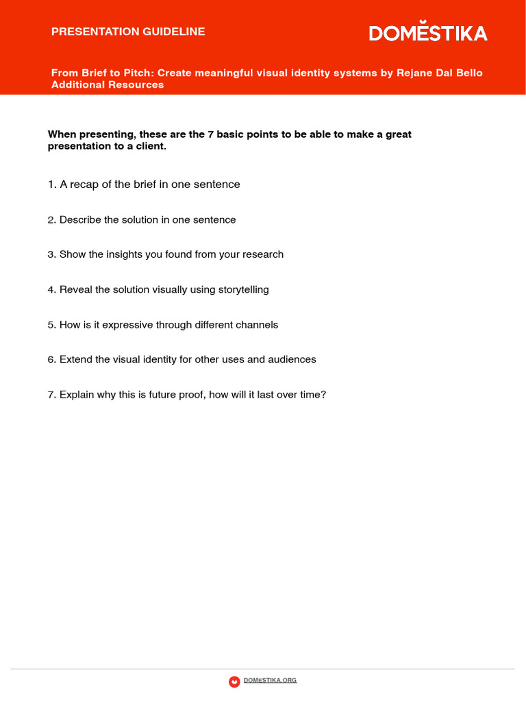 U5 - A1 Presentation Guideline | PDF