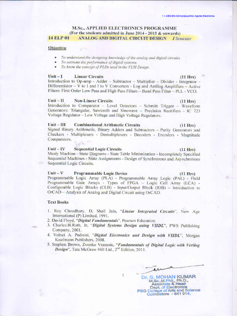 16 MSC Applied Electronics | PDF