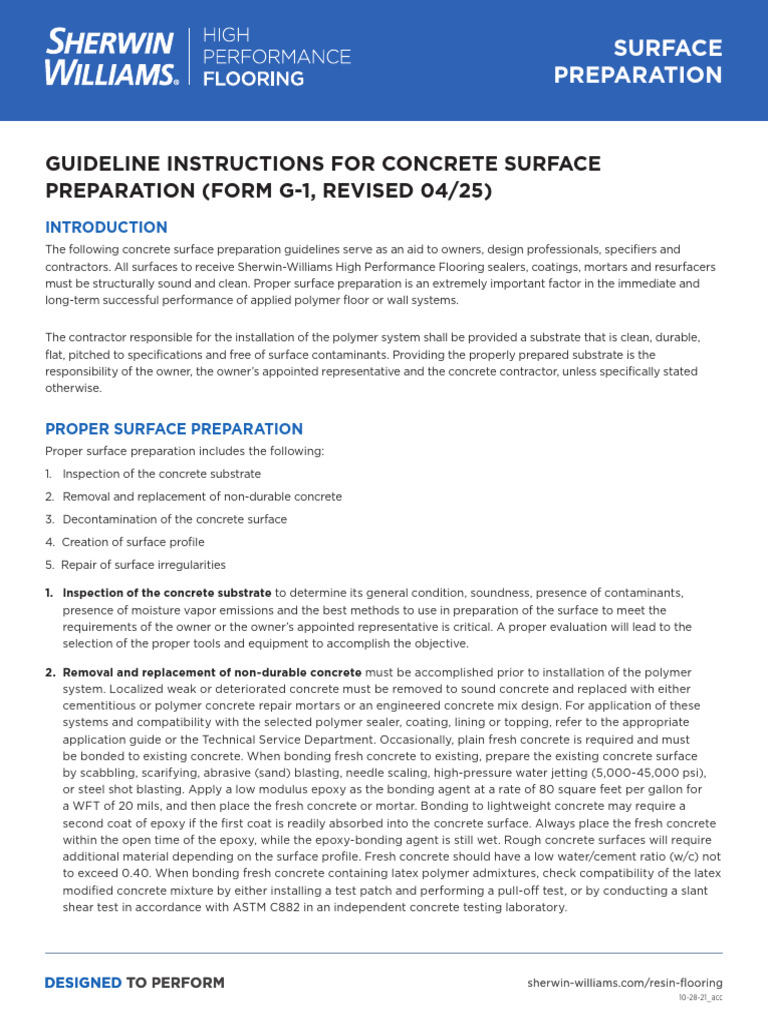 Flooring Concrete Surface Prep Guide G 1 SW Na en | PDF | Concrete | Humidity