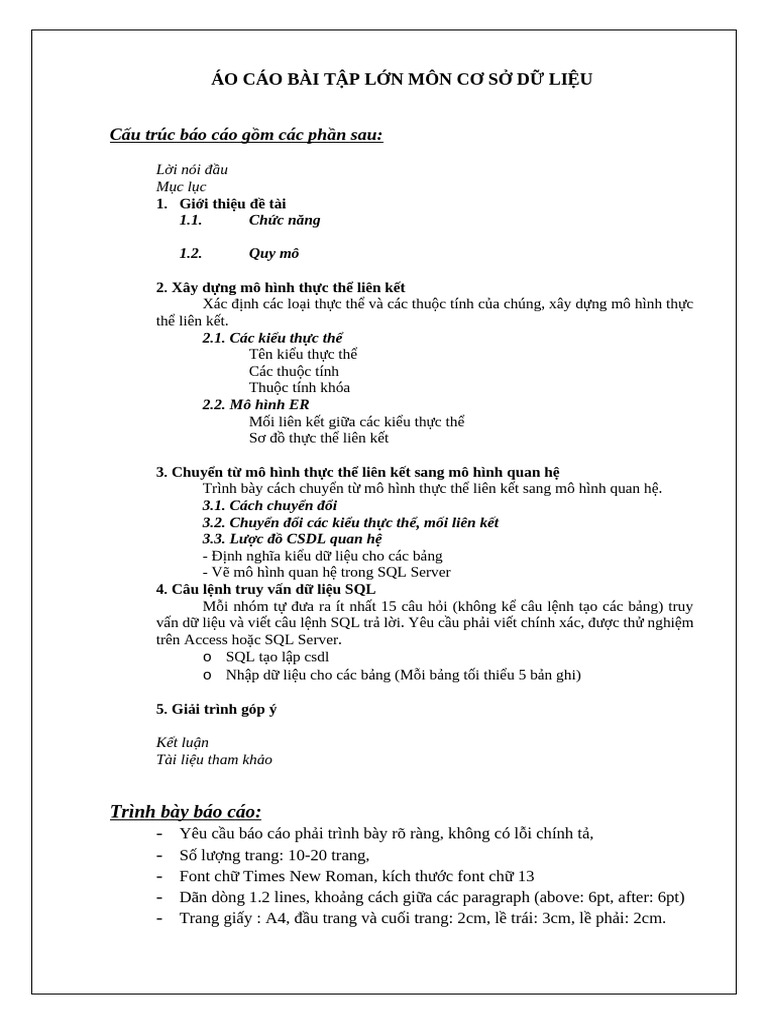 Yeu Cau BTL - QT | PDF