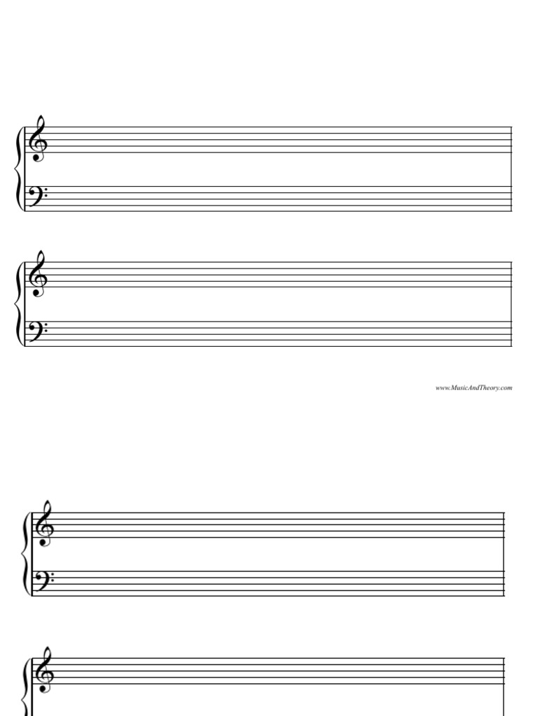 Teacher Packet Grand Staff Paper - All Sizes | PDF