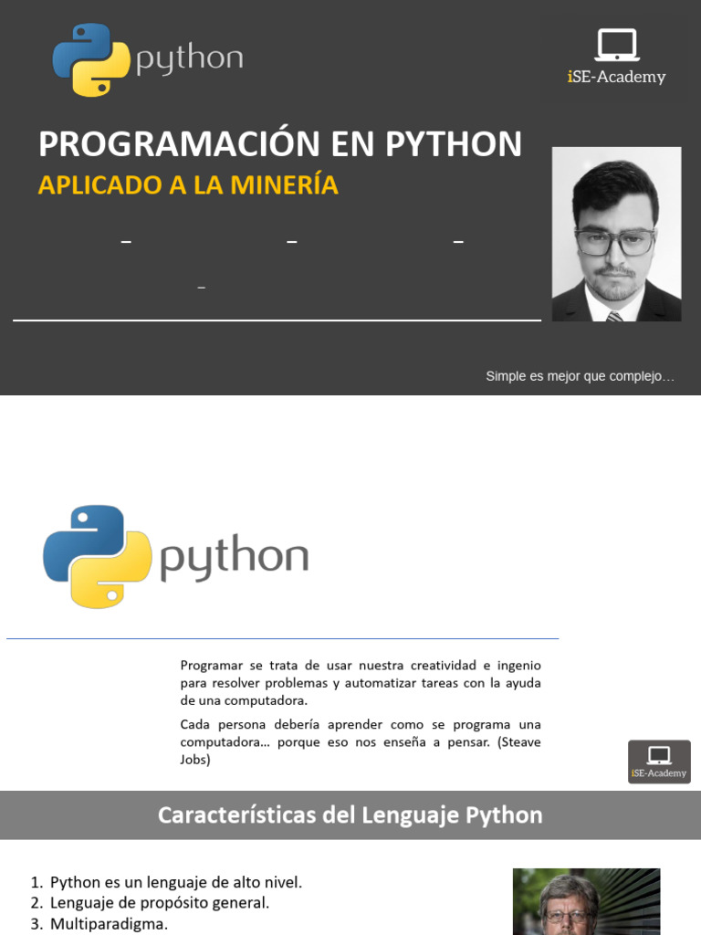 MINT Clase01 TIPOS DE DATOS CONDICIONALES BUCLES | PDF | Python (lenguaje de programación ...