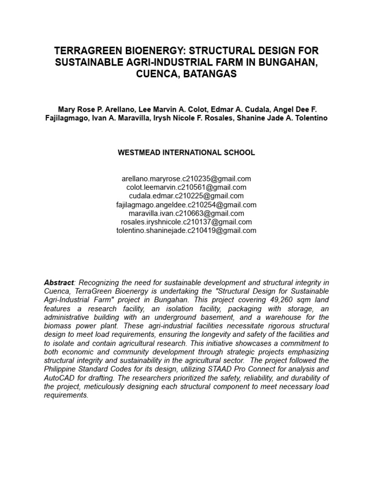 IMRAD - STRUCTURAL TERRAGREEN | PDF | Sustainability | Infrastructure