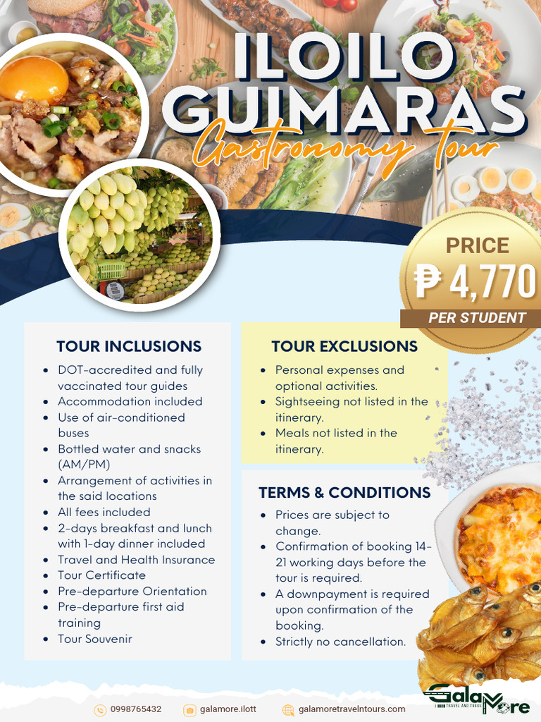 2D1N Tour Package Gastronomical Tour | PDF | Gastronomy | Eating Behaviors Of Humans