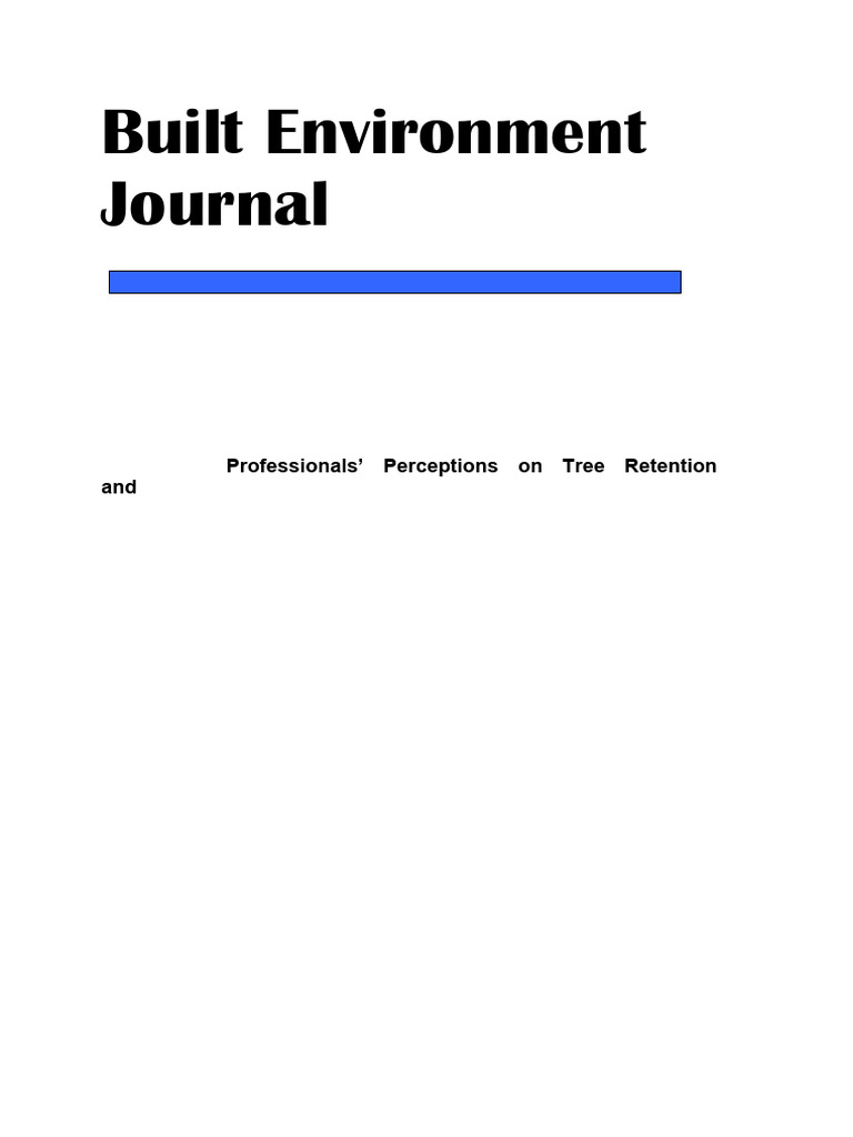 Built Environment Journal | PDF | Muhammad | Hadith