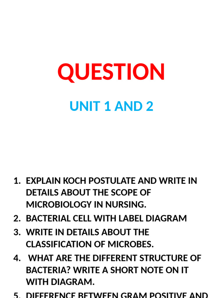 Unit 1 and 2 Question | PDF