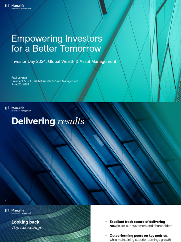 Manulife 2024 Investor Day 03 MFC - ID2024 - GWAM | PDF | Money | Corporations