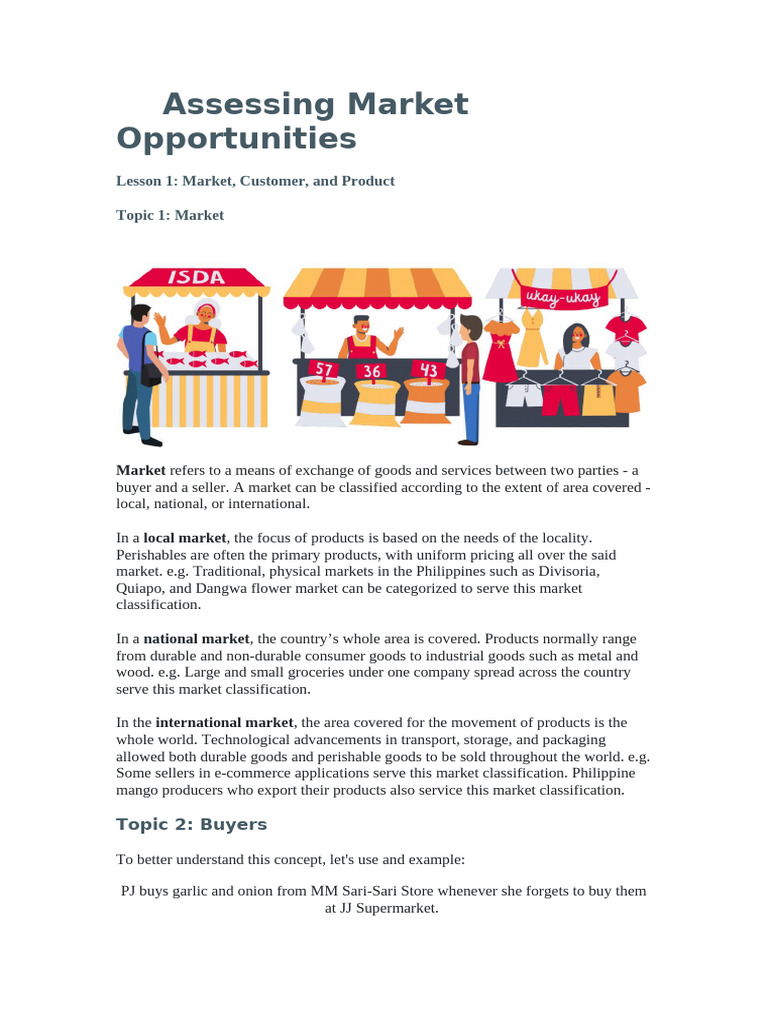Assessing Market Opportunities | PDF | Marketing | Market Segmentation