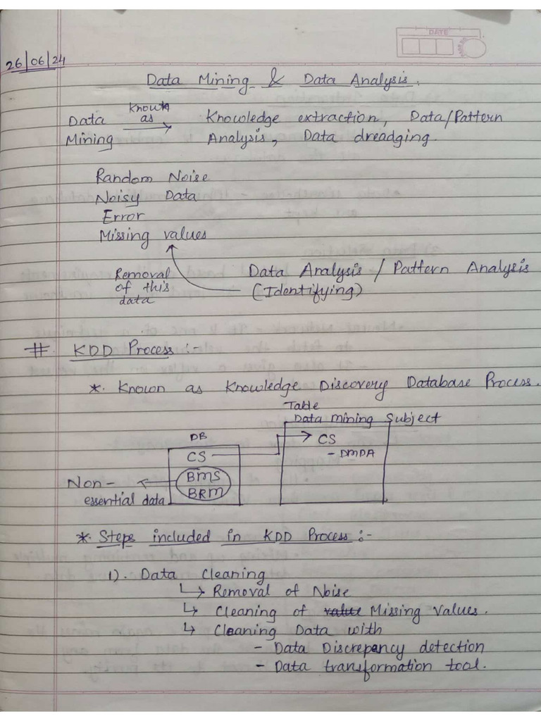 Data Mining Notes Unit-1 and Unit-2 Partial | PDF