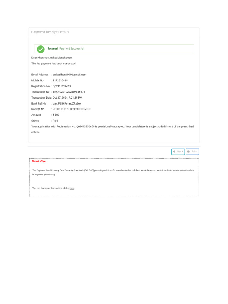 Rrbapply.gov.in # Pscexamservice Payment Receipt Successful 23724083 535f 472b 8241 Cef0c6a2251d ...