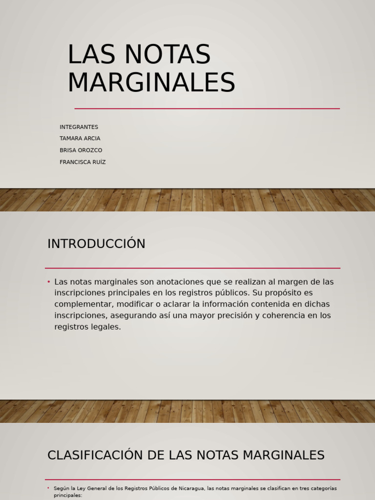 Importancia y Tipos de Notas Marginales | PDF | Propiedad | Justicia