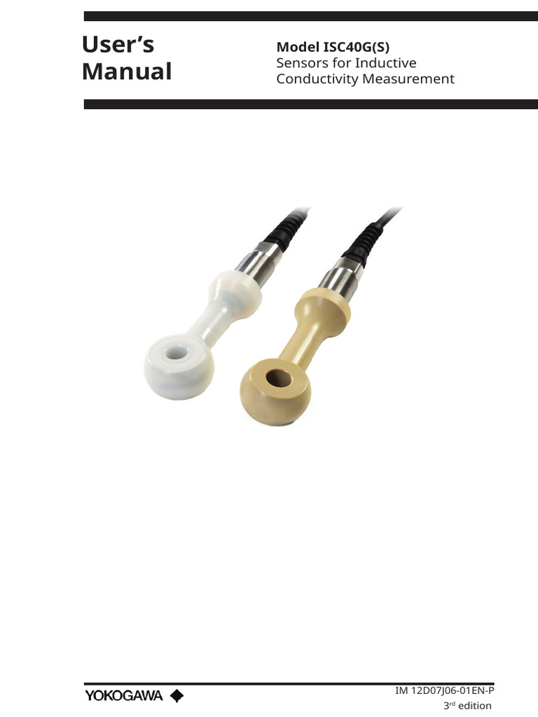 User's Manual: Sensors For Inductive Conductivity Measurement | PDF