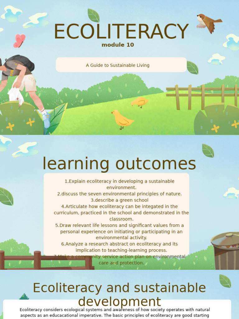 Ecoliteracy for Sustainable Education | PDF | Sustainability ...