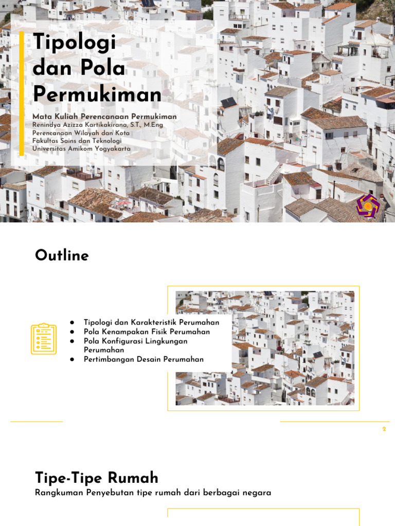 Pertemuan 3 - Tipologi dan Pola Permukiman | PDF