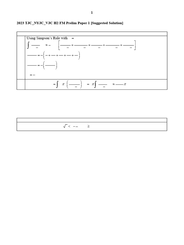 2023 TJC FM Prelim P1 Solution | PDF | Mathematical Objects ...