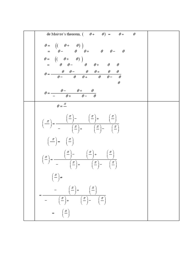 De Moivre's Theorem and Matrix Transformations | PDF | Eigenvalues And ...