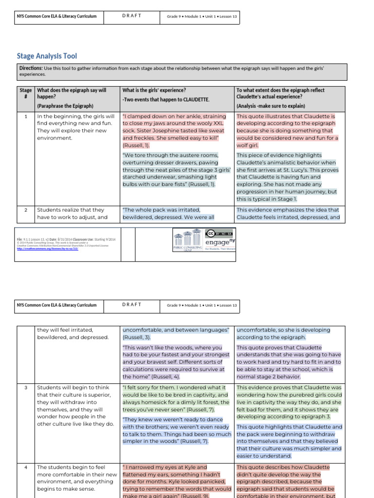 Stage Analysis Tool | PDF