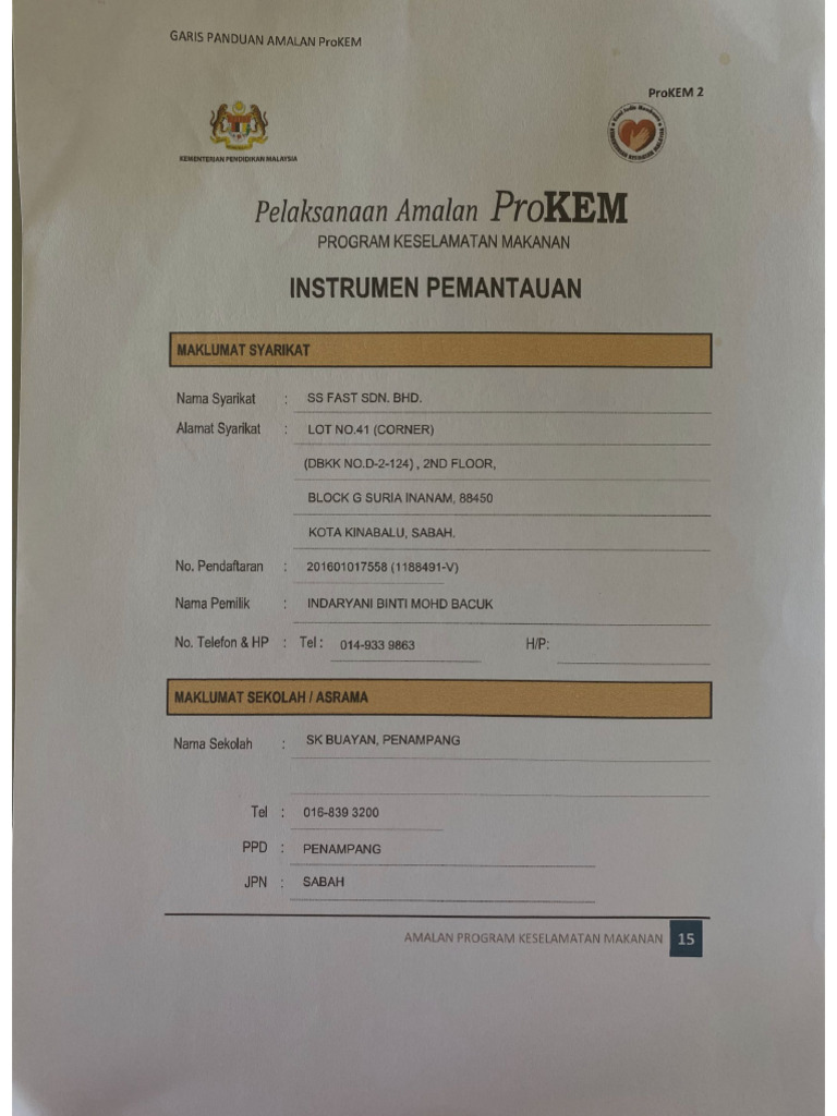 Prokem 2 SK Buayan, Penampang | PDF