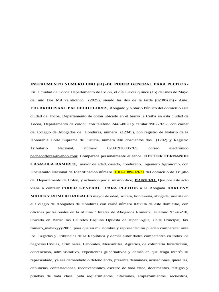 Poder General para Pleitos | PDF | Gobierno | Separación de poderes