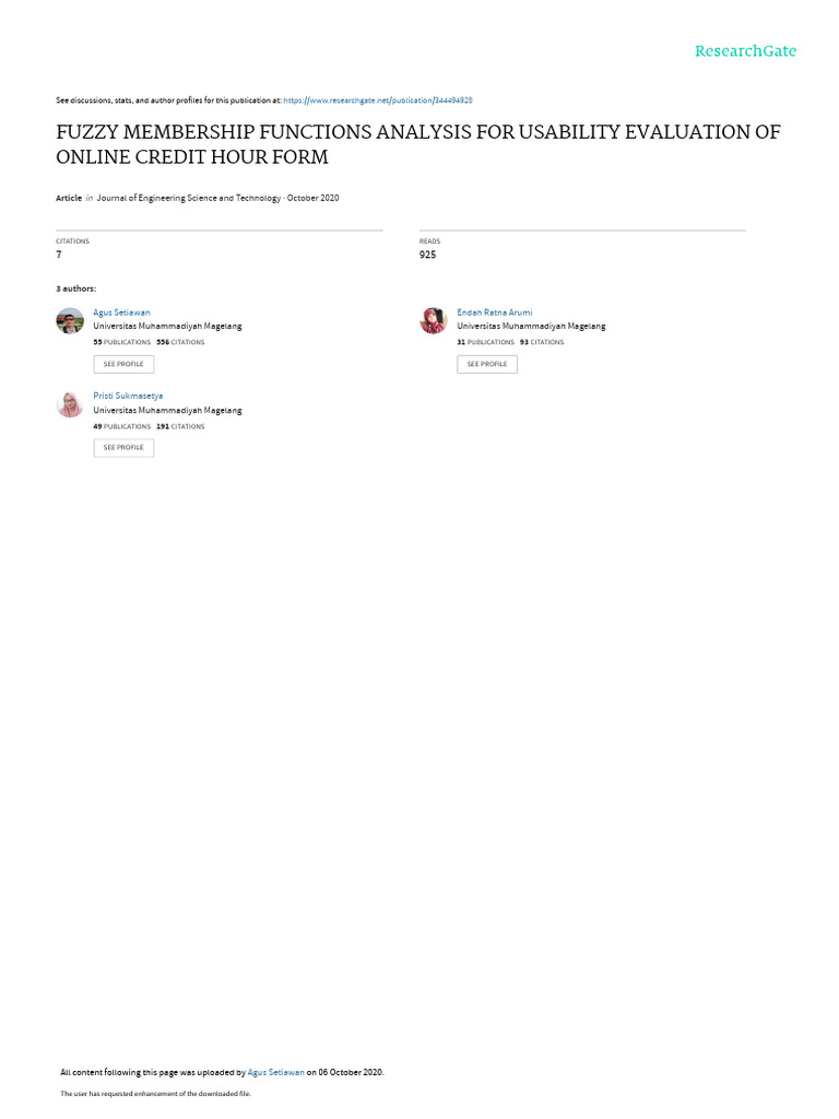Fuzzy Logic Sample Paper | PDF | Fuzzy Logic | Usability