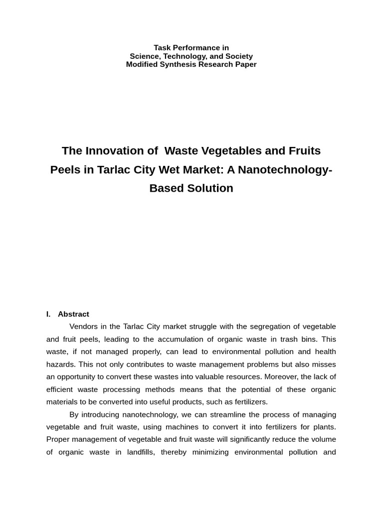 Sts Nanotechnology Final | PDF | Waste Management | Nanotechnology