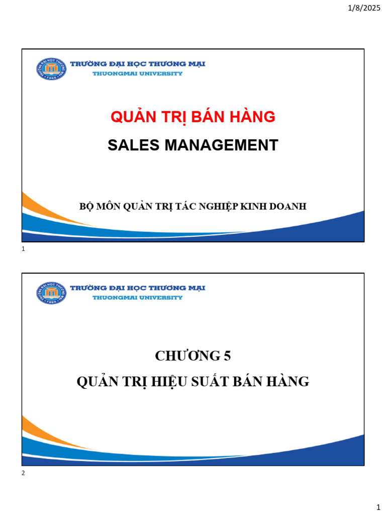 Chương 5 QTBH Cao Học - 2024 | PDF