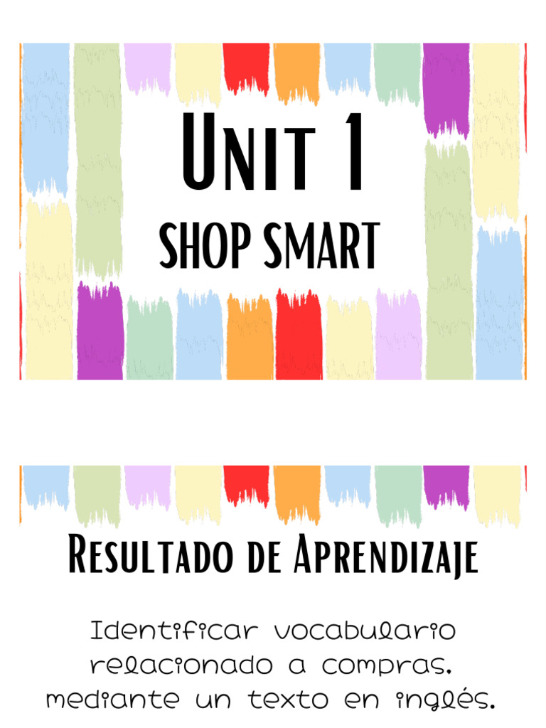 Unit 1 Shop Smart | PDF