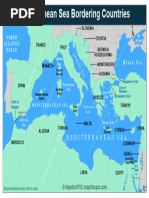 Seas and Bordering Countries | PDF | Mediterranean Sea | Europe