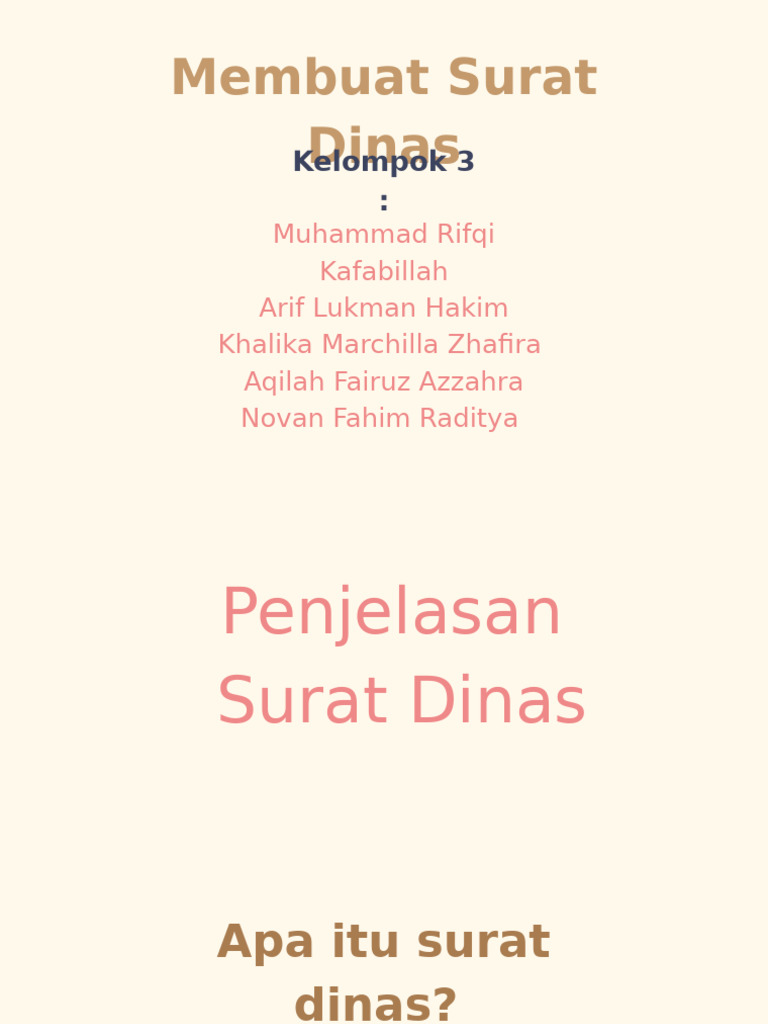 Jenis-Jenis Surat Dinas Resmi | PDF