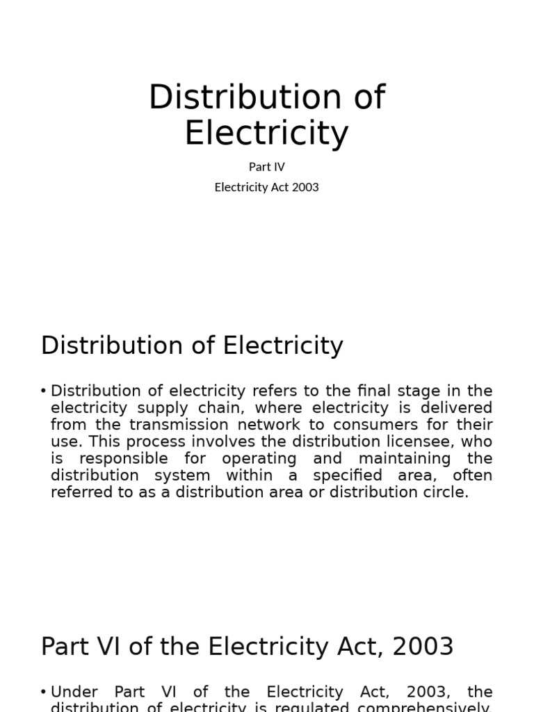 Distribution of Electricity Part IV | PDF | Landlord | Lease