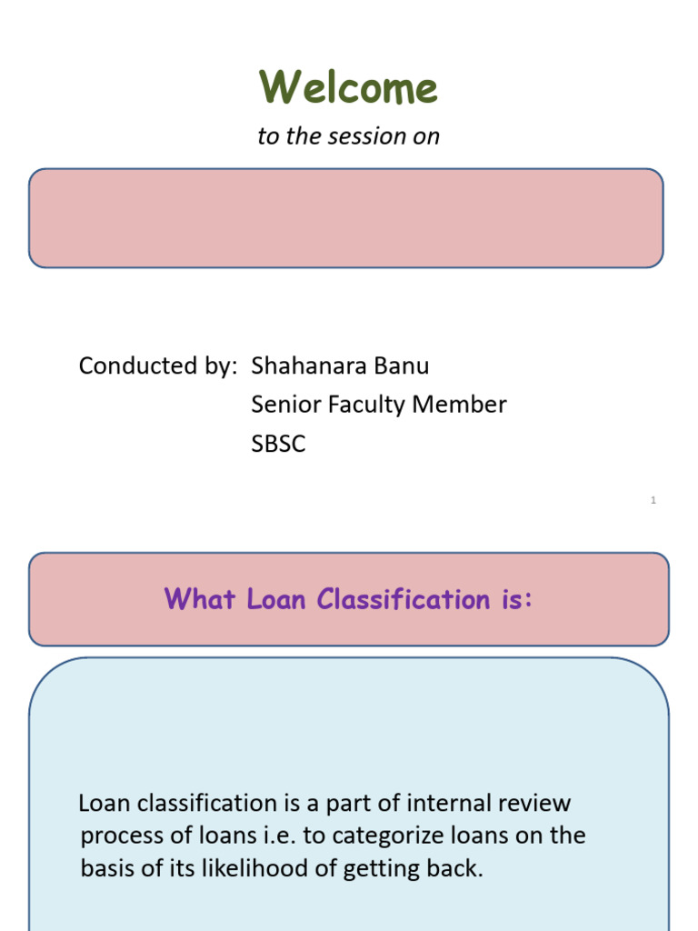 Loan Classification | PDF | Loans | Banks