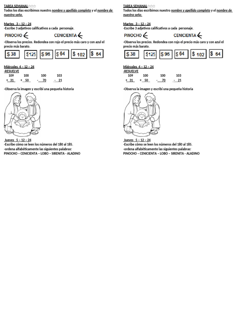 Tarea Semanal 3 de Diciembre | PDF