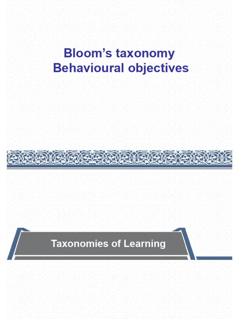 Understanding Bloom's Taxonomy and Assessment | PDF | Educational ...