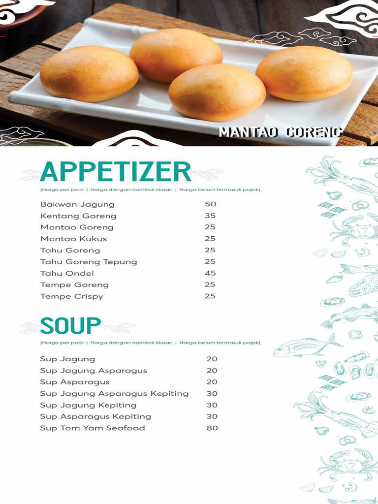 Menu 2023 - Bandar Djakarta Cirebon Online | PDF