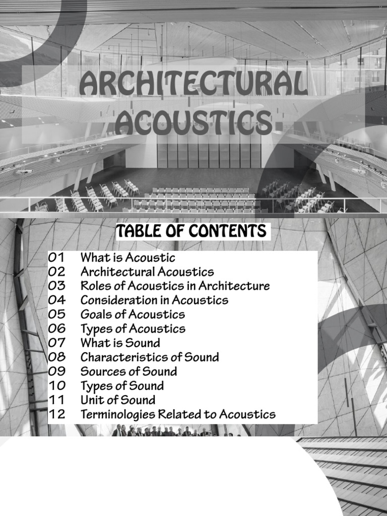 Introduction To Architectural Acoustics - Lecture | PDF