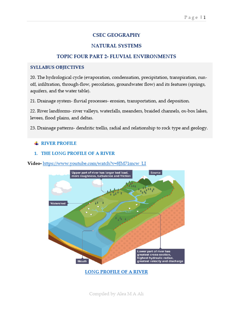 Notes - Rivers - Fluvial Environs 2 | PDF | River Delta | River