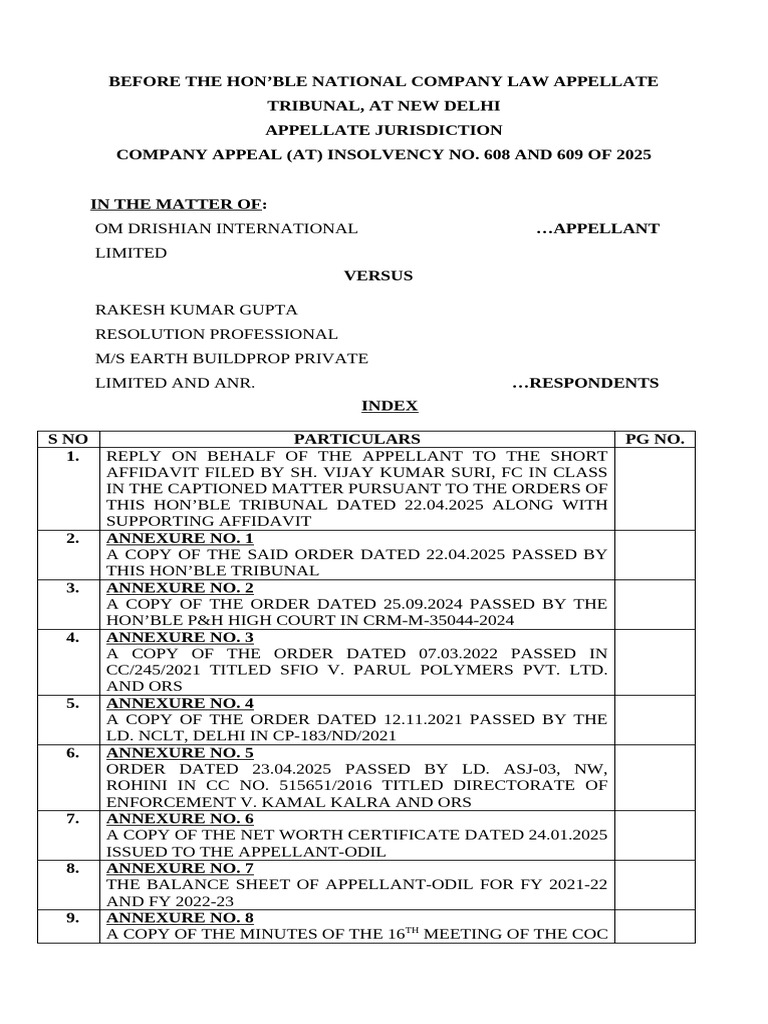 REPLY - SHORT AFFIDAVIT - 6th May | PDF | Public Law | Judiciaries