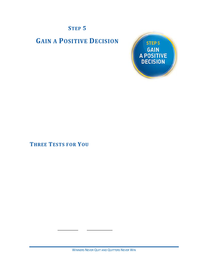 Five Steps to Gain Positive Decisions | PDF | Social Psychology