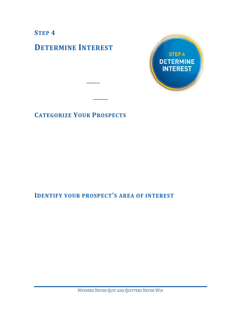 Step 4 Determine Interest | PDF | Human Communication | Cognition