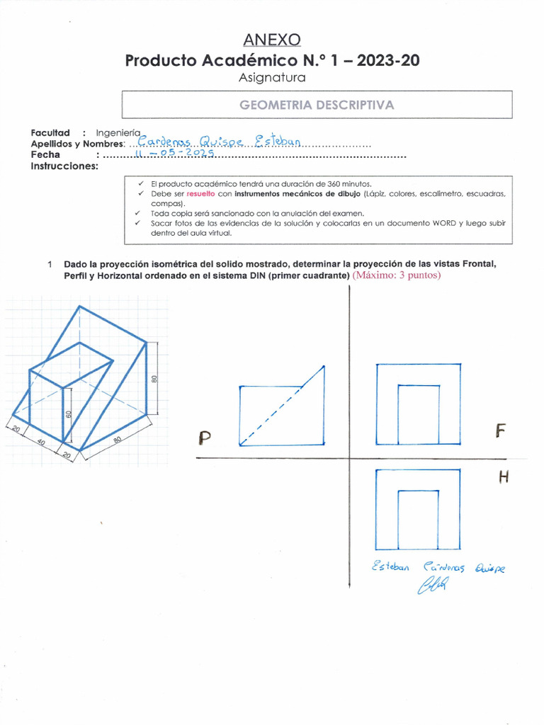Evaluación Final - Geometria Desc | PDF