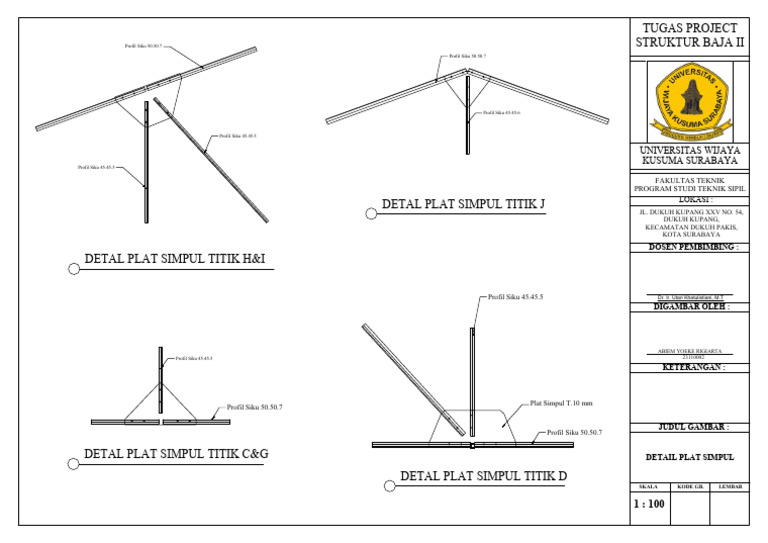 BAJA ABIEM PLAT SIMPUL Dwg-Model | PDF