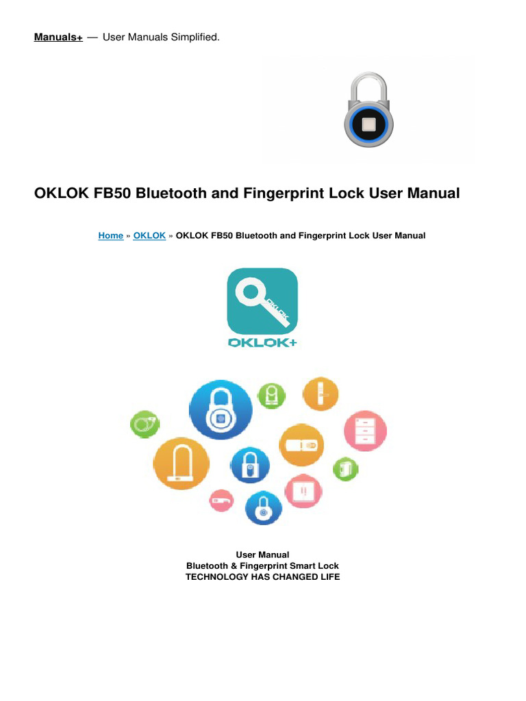 OKLOK FB50 Fingerprint Lock Manual | PDF | Electromagnetic Interference ...