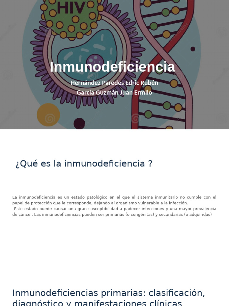 Inmunodeficiencia | PDF | VIH | Sistema inmune