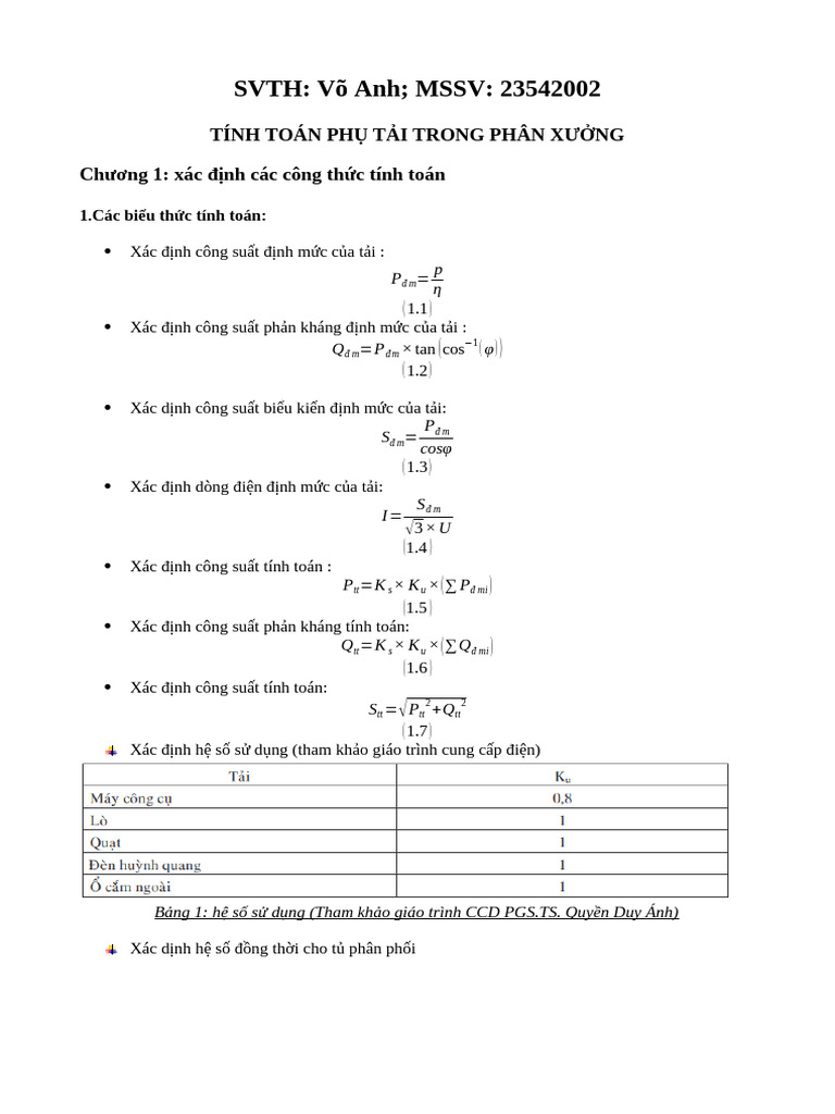 Tính Toán PH T I Trong Phân Xư NG | PDF