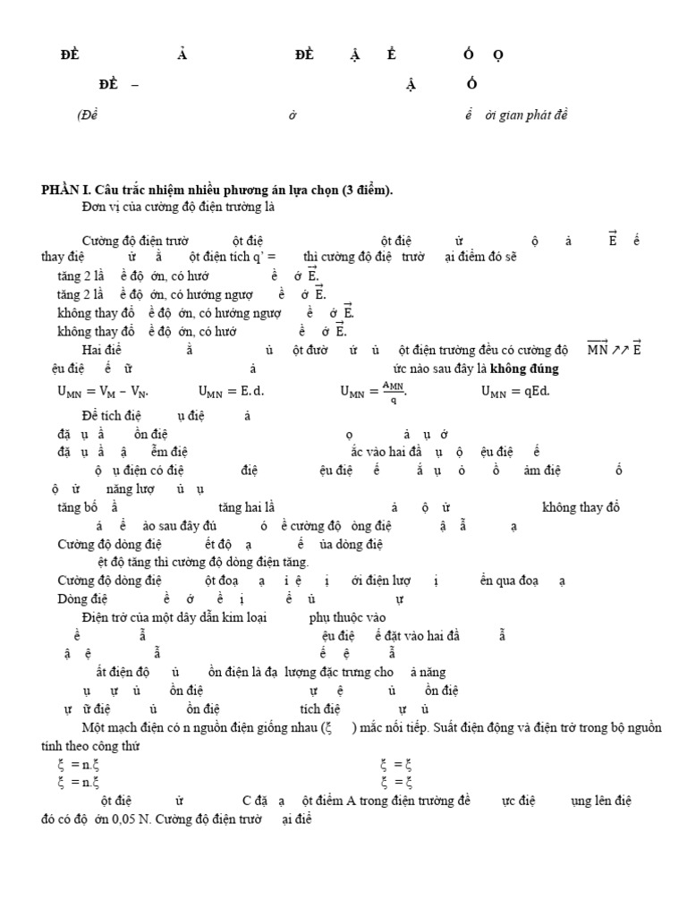 ĐỀ 1 - CK2 LÝ 11 - FORM 2025 (TT 7791) | PDF