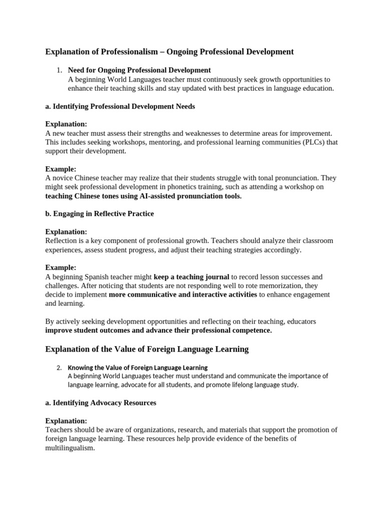 C 1 & 2 Explanation of Professionalism – Ongoing Professional ...