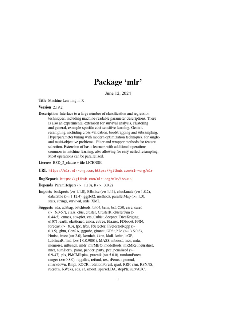 Mlr | PDF | Resampling (Statistics) | Applied Mathematics